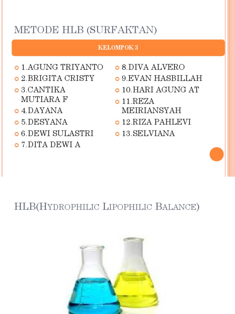 Metode HLB (Surfaktan) | PDF
