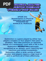 Biomechanics of Badminton Smash | PDF | Anatomical Terms Of Motion ...