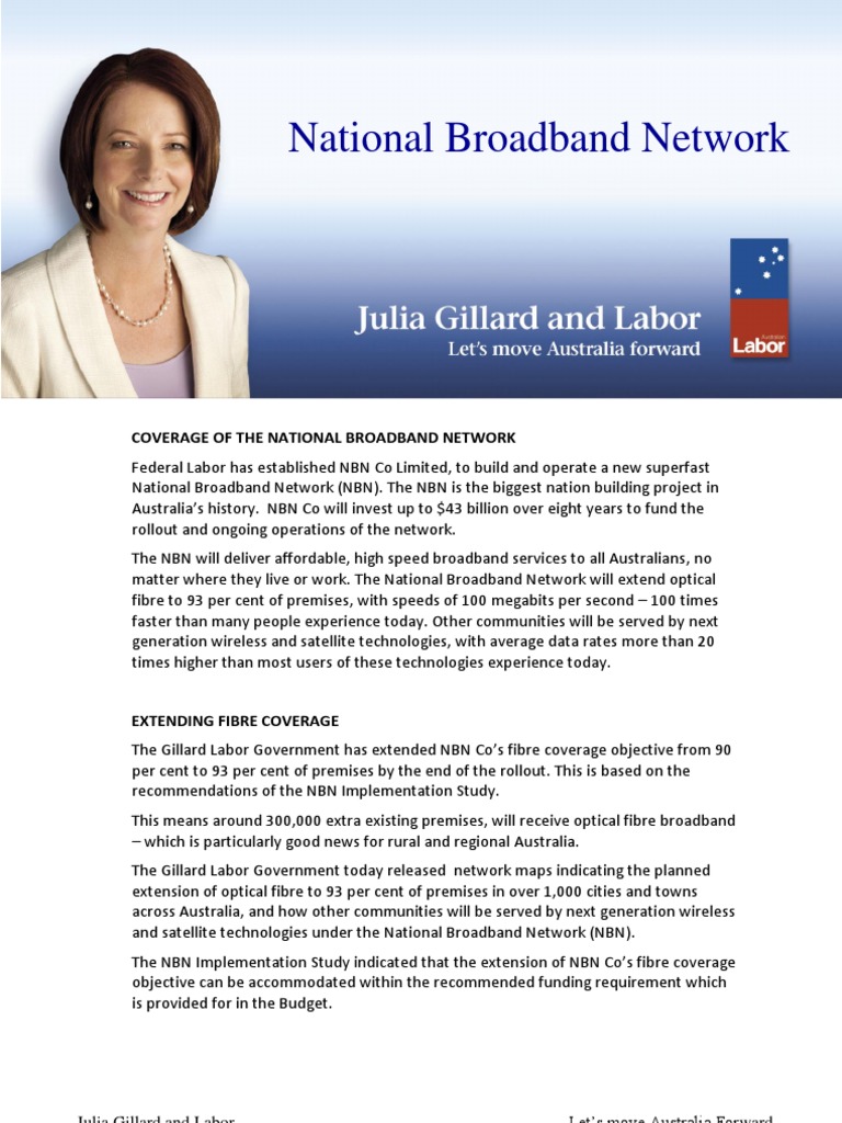National Broadband Network - Fact Sheet | Download Free PDF | Networks ...