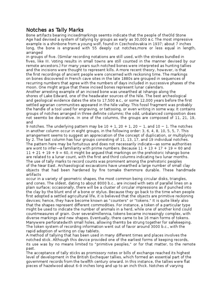 Ancient Tally Systems Explained | PDF