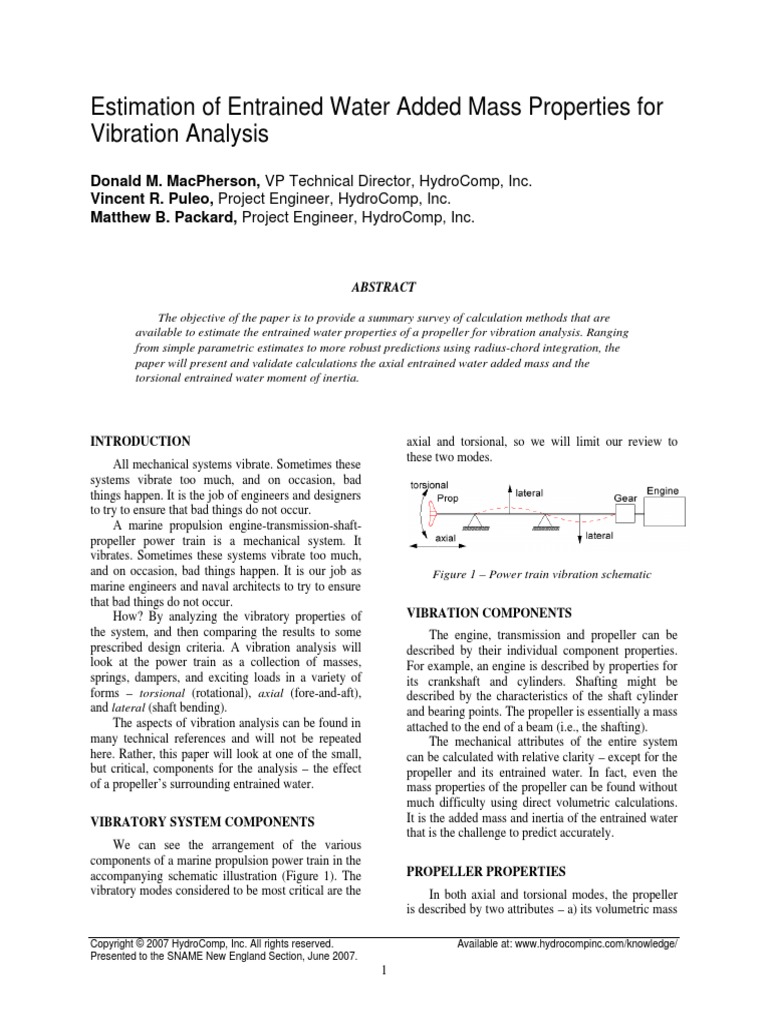 MacPherson 2007 Estimation of Entrained Water | PDF | Propeller | Sine