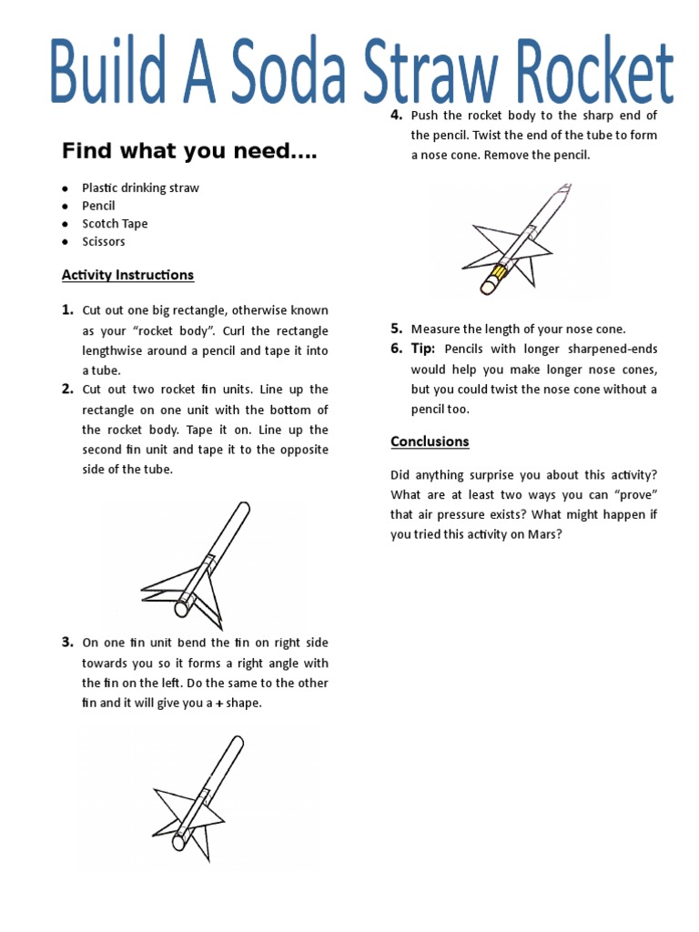 Build A Soda Straw Rocket | PDF | Language Arts & Discipline | Foreign ...