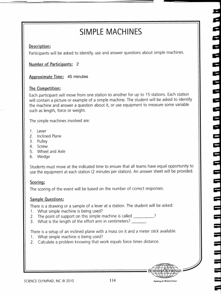 Simple Machines Rules | PDF | Machines | Mechanical Engineering