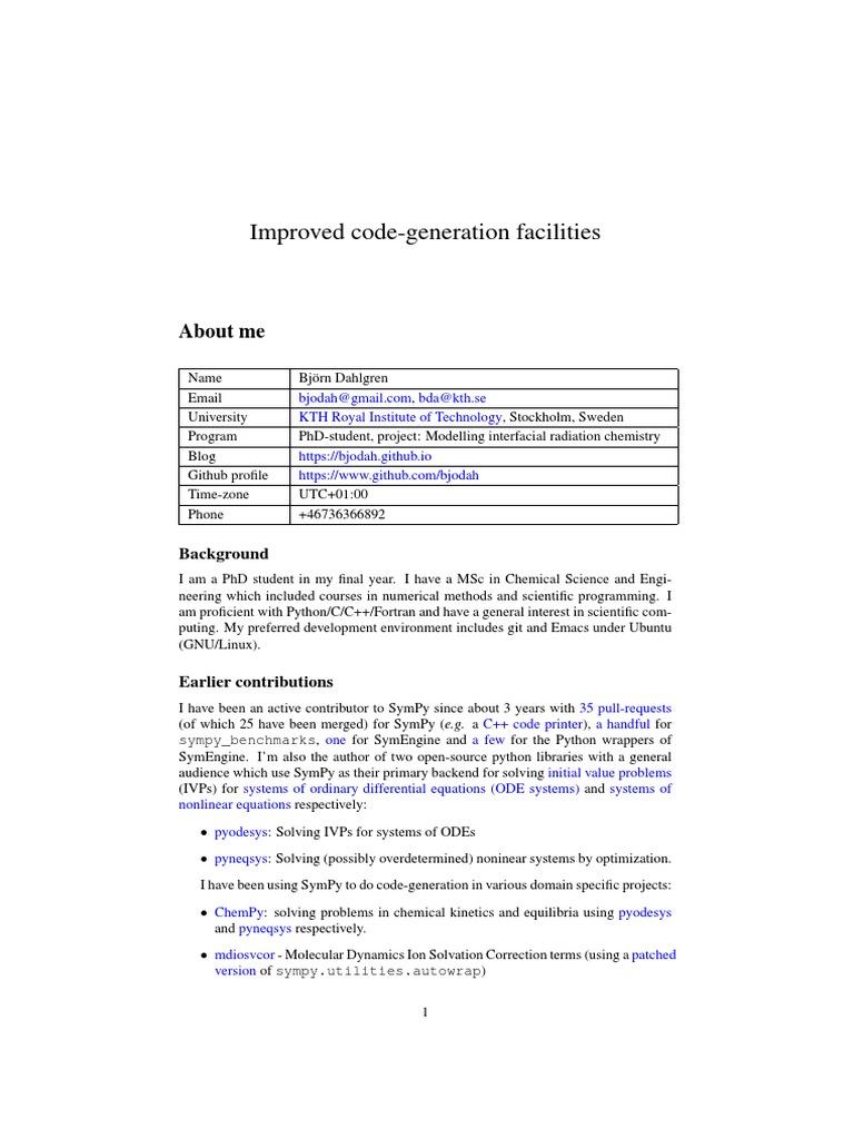 Gsoc 2017 Proposal Pdf C Programming Language Matrix Mathematics 7194