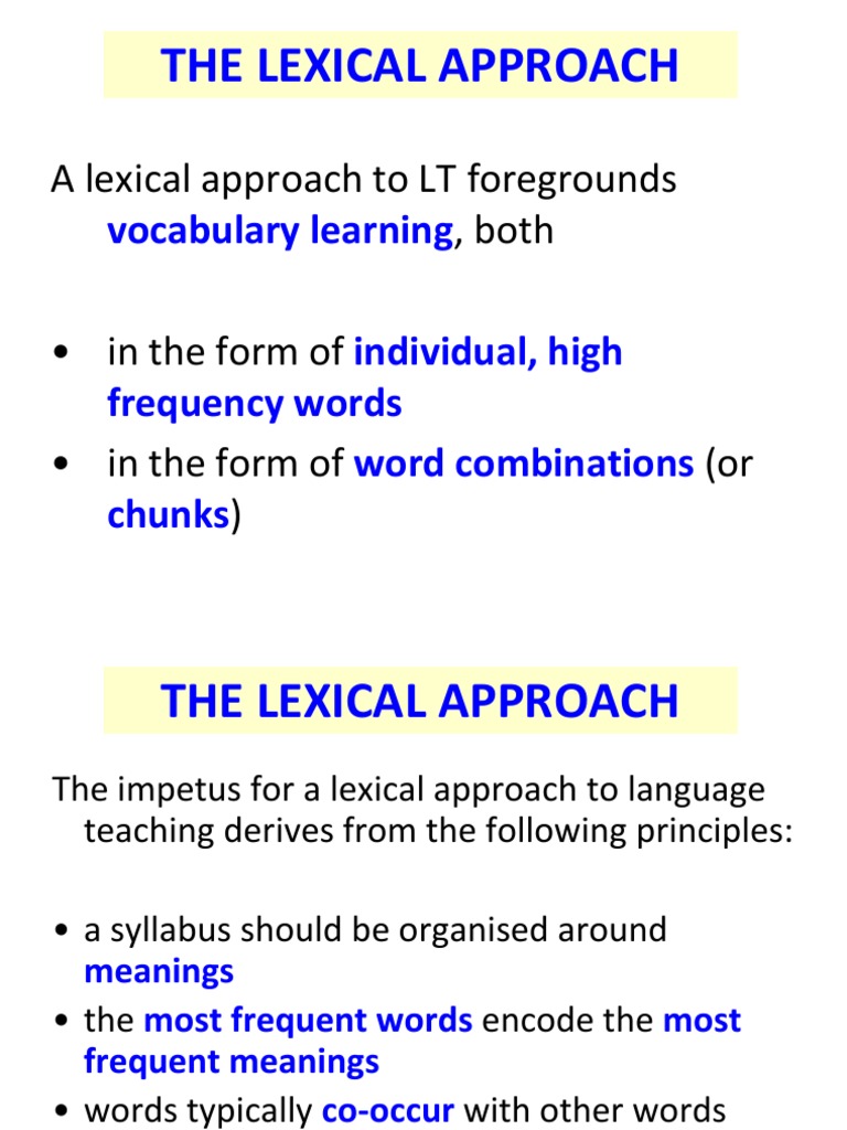 The Lexical Approach | PDF | Lexicon | Idiom