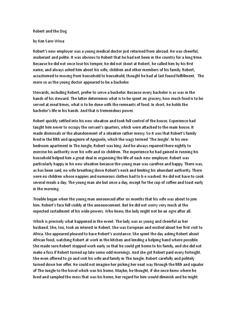 Robert and The Dog | PDF