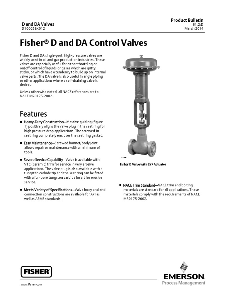 Fisher Control Valve Manual