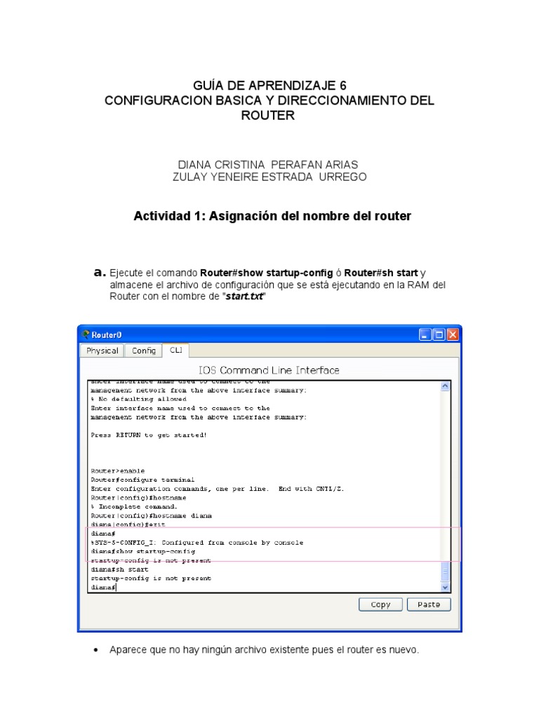 Configuracion Basica y Direccionamiento Del Router | PDF | Contraseña | Enrutador (Computación)