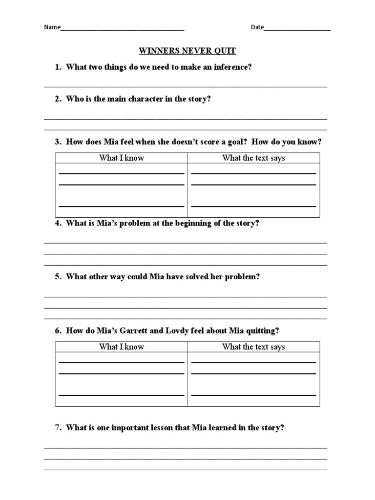 Lessons from "Winners Never Quit" | PDF