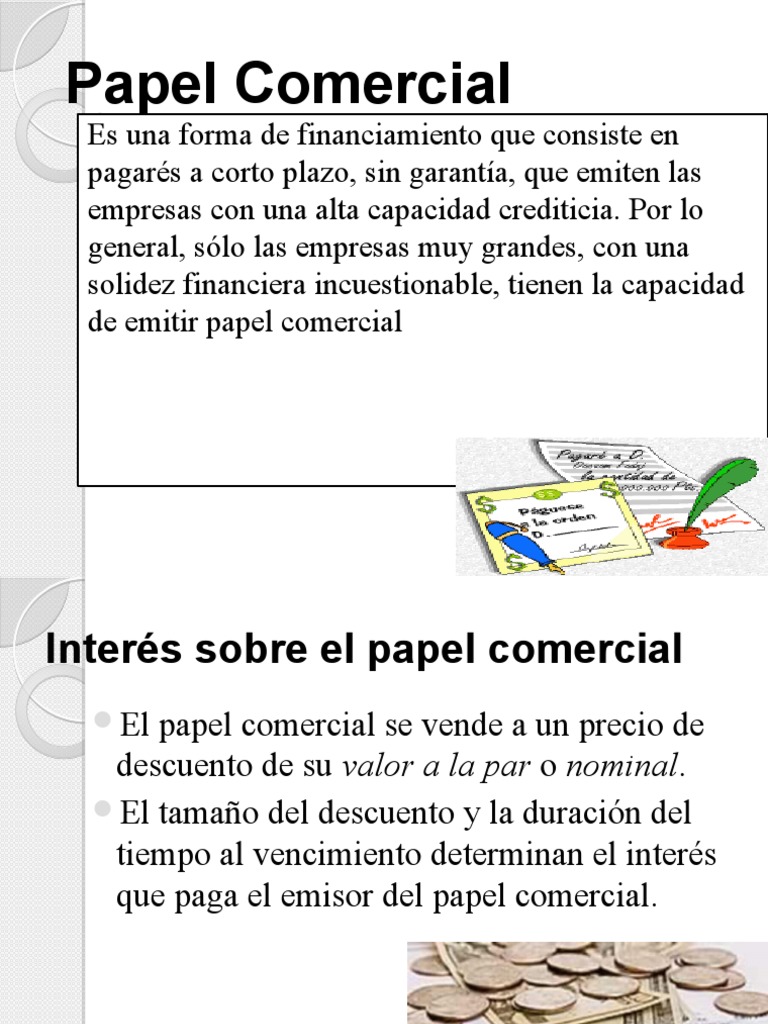 Definición y Función del Papel Comercial | PDF