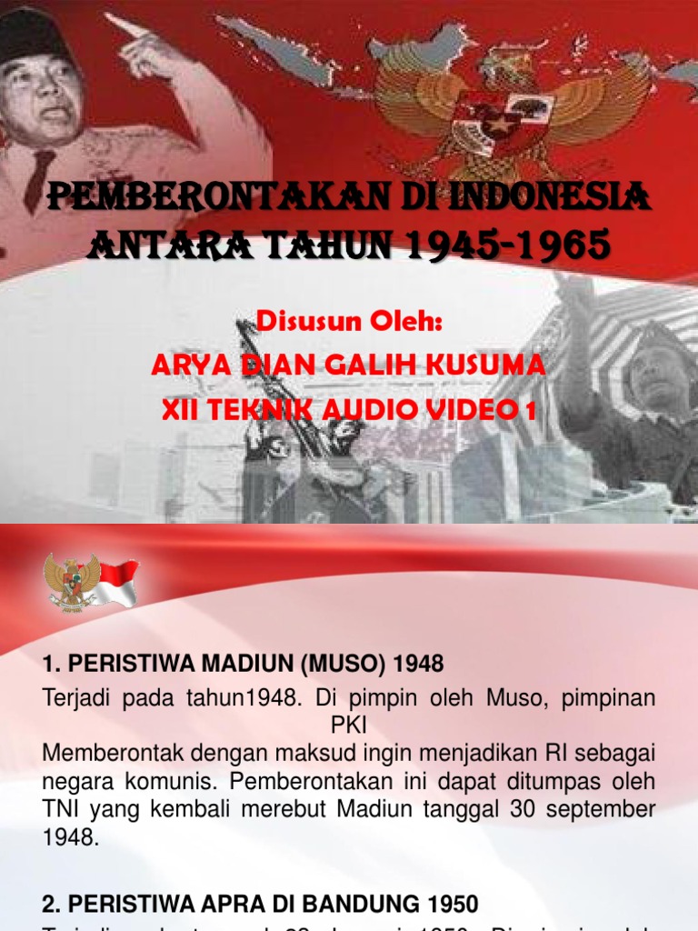 Pemberontakan Di Indonesia Antara Tahun 1945-1965 | PDF