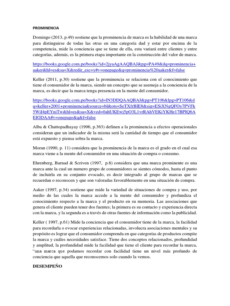 Prominencia | PDF | Marca | Producto (Negocio)