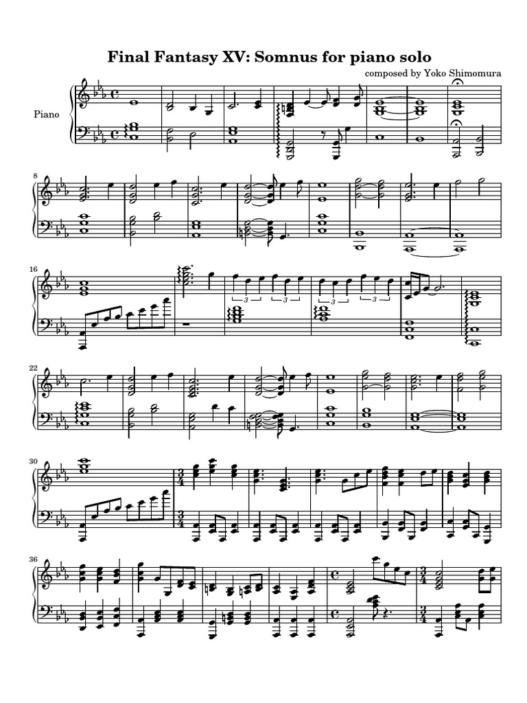 Somnus | PDF | Square Enix | Final Fantasy