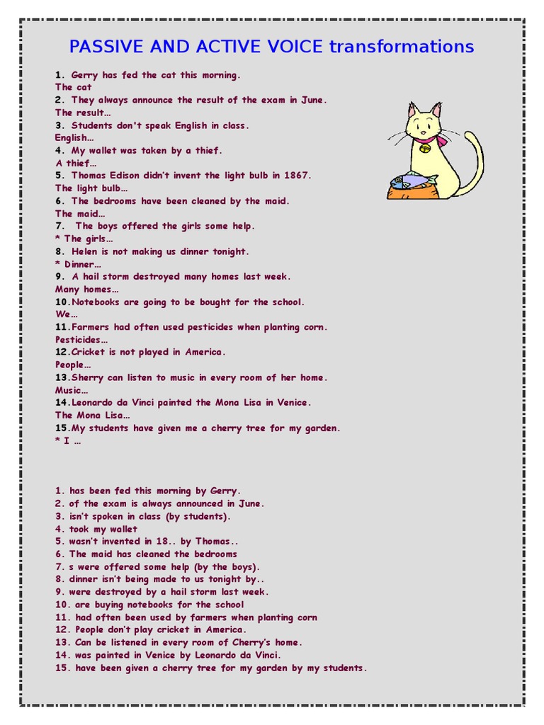 Transforming Sentences from Passive to Active Voice and Vice Versa ...