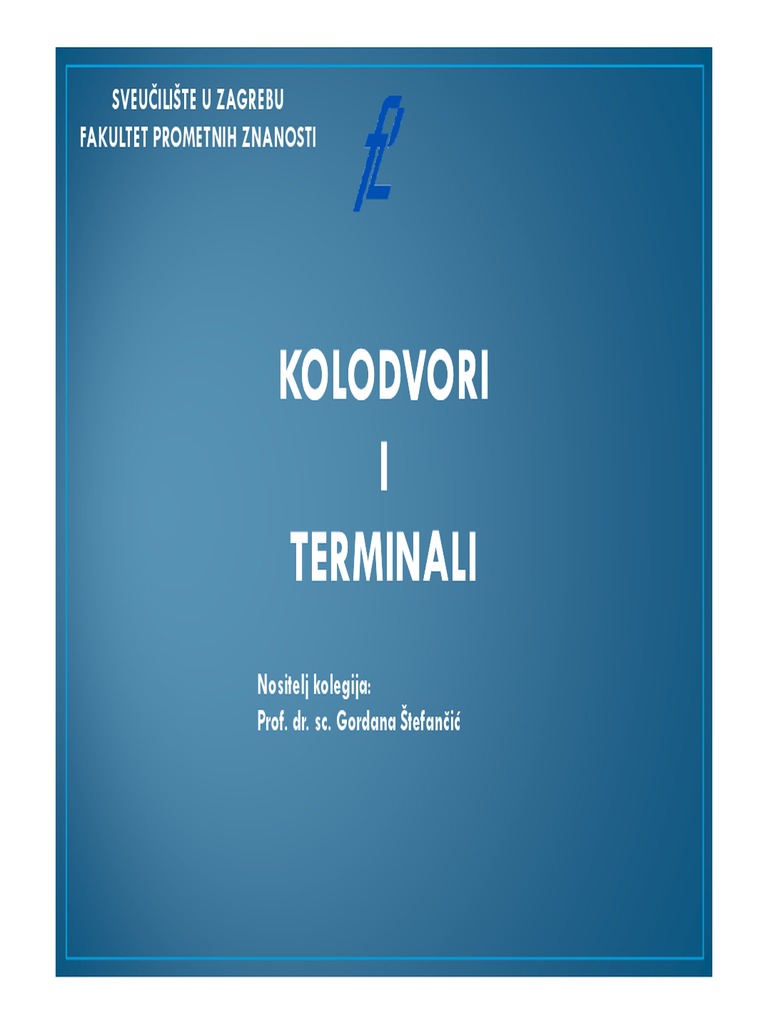 Gordana Stefancic Kolodvori I Terminali PDF | PDF