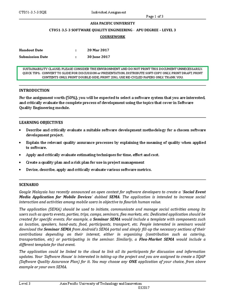 Sqe Question Uc3f1610 | PDF | Software Quality | Software Development ...