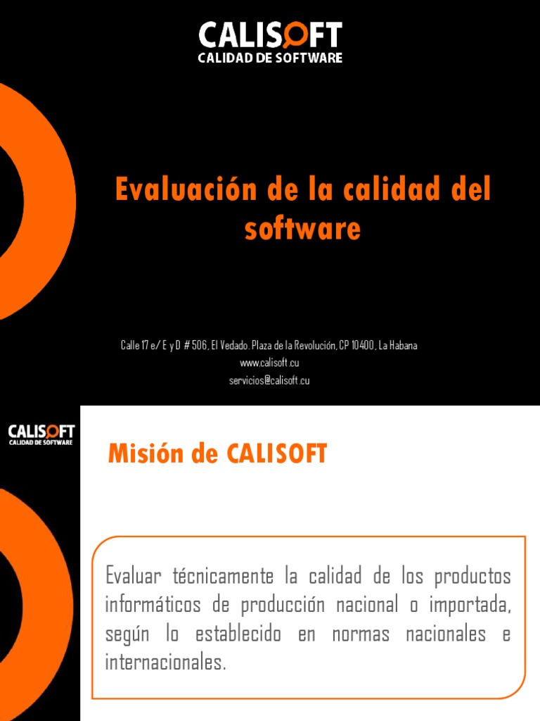 Evaluación de Calidad del Software en CALISOFT | PDF | Usabilidad ...