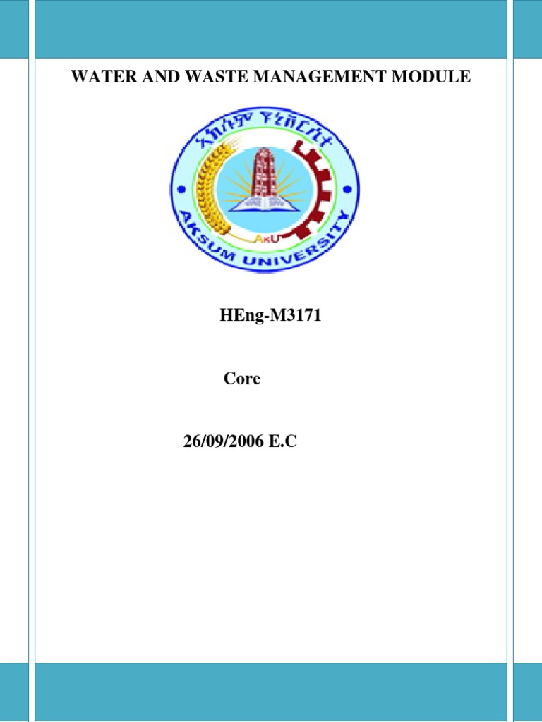Water Supply & Treatment Module | PDF | Water Resources | Water Supply ...