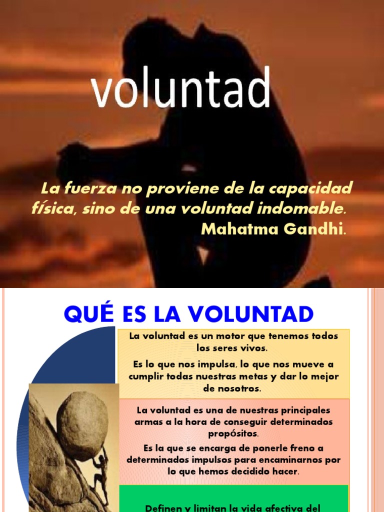 VOLUNTAD | PDF | Conceptos psicologicos | Ciencias del comportamiento