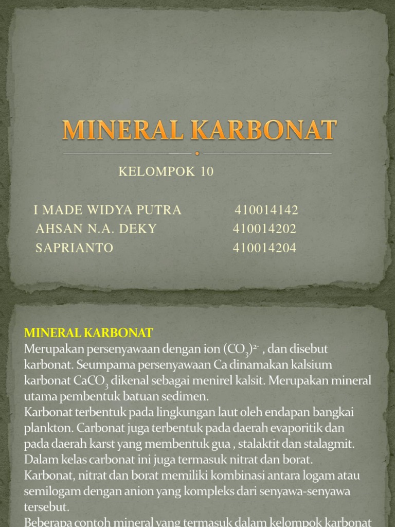 Mineral Karbonat | PDF