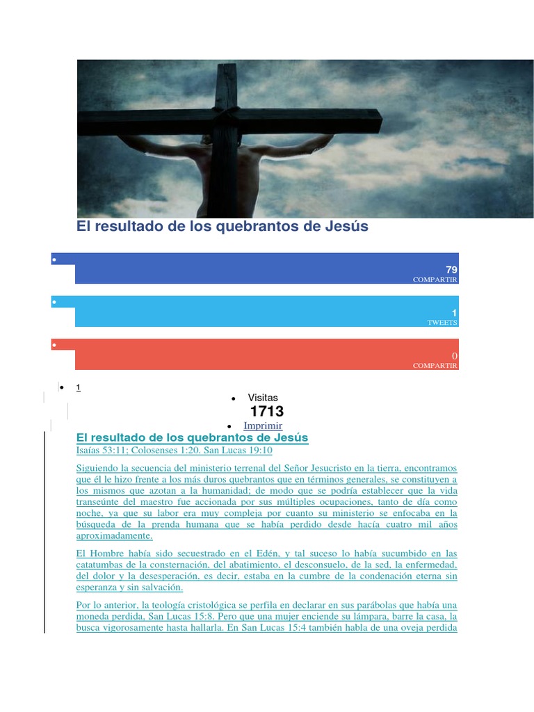 Quebrantos de Jesús y su propósito | PDF | Cristo (título) | Diablo