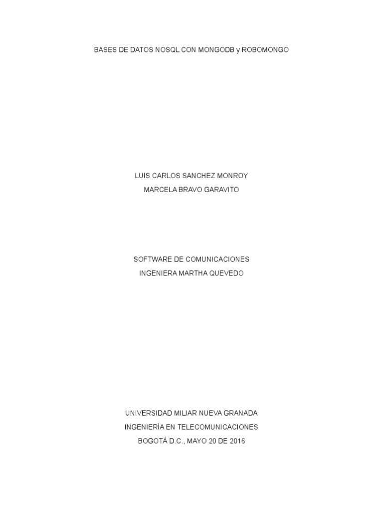 Manual Mongodb Pdf Mongo Db No Sql