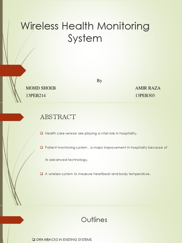 Wireless Health Monitoring Tech | PDF | Monitoring (Medicine) | Medicine