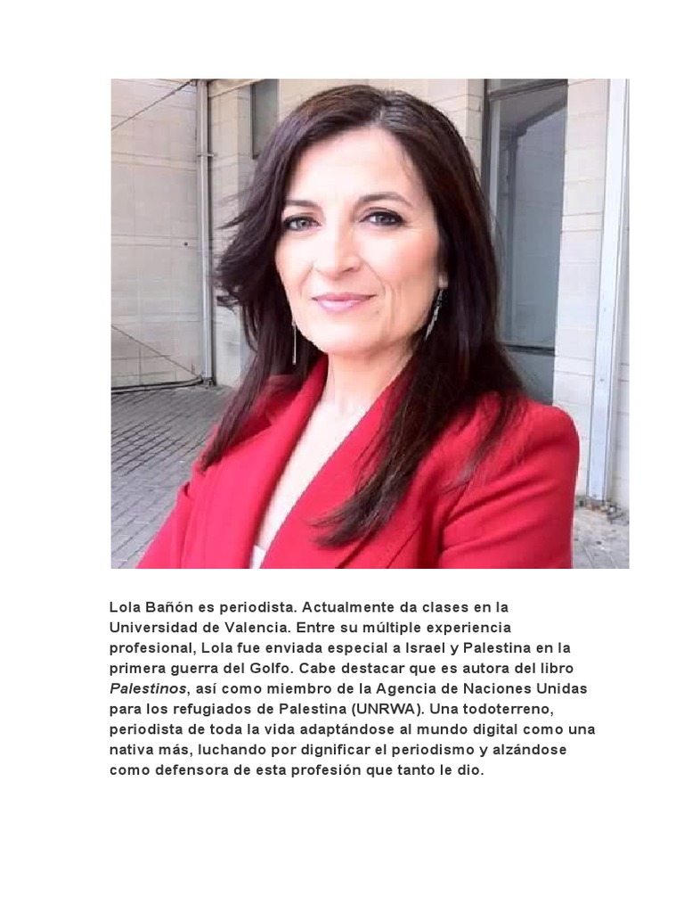 Lola Bañón: Vocación y Humanismo | PDF | Periodismo | Unión Europea