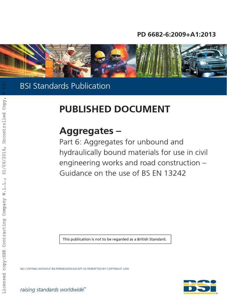 Part 6 Aggregates For Unbound and Hydraulically Bound Materials | PDF ...