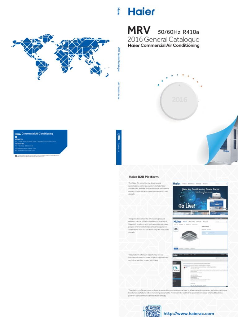 Haier 2016 Commercial AC Catalogue | PDF | Power Inverter | Retail
