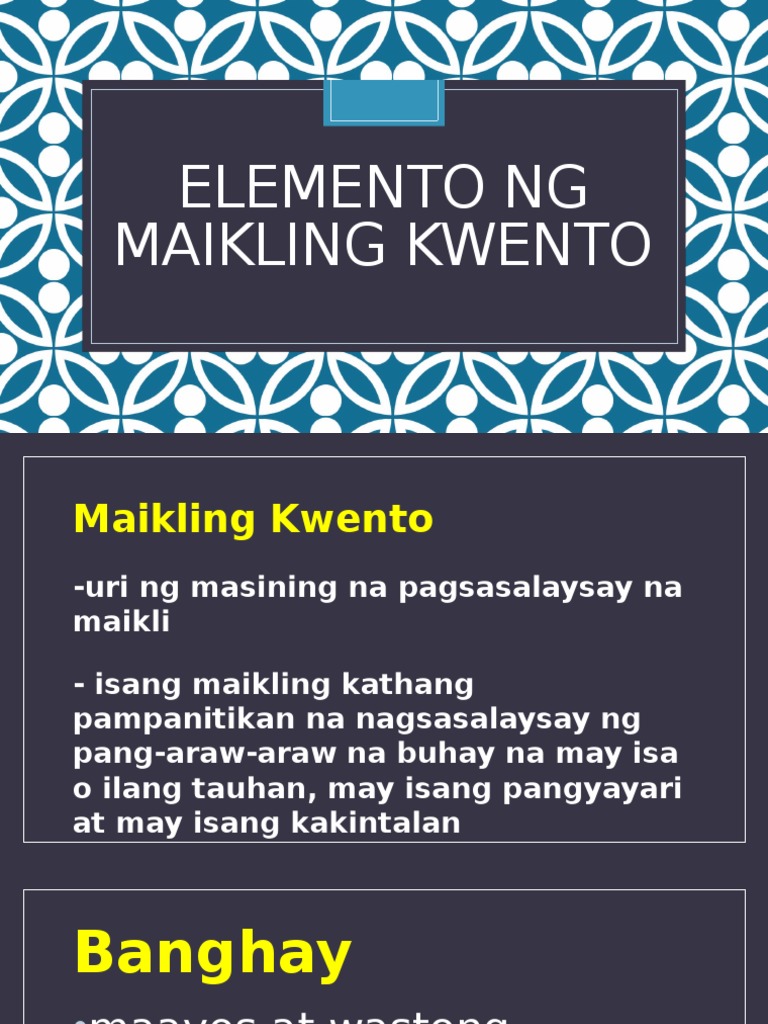 Elemento NG Maikling Kwento | PDF