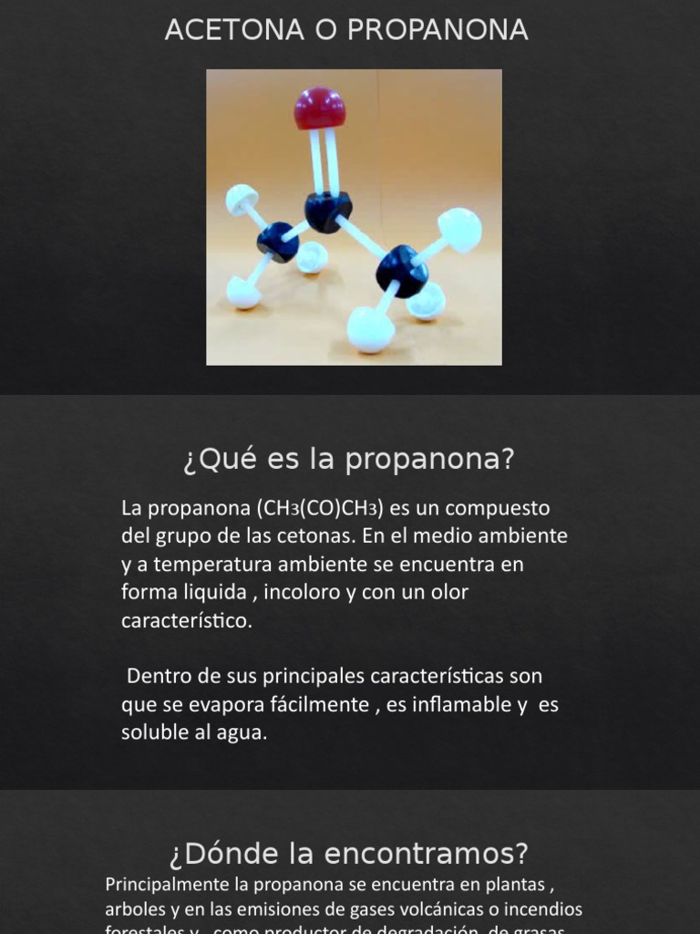 Acetona o Propanona | Compuestos químicos | Sustancias químicas
