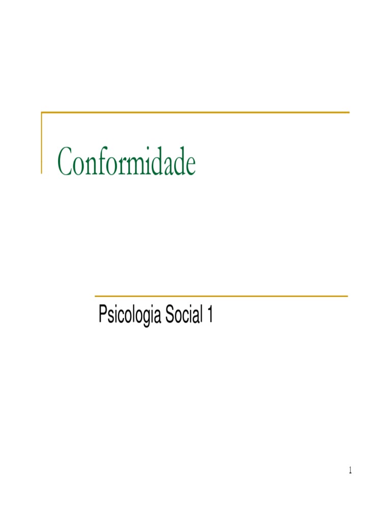Conformidade social: influências informacionais e normativas | PDF ...