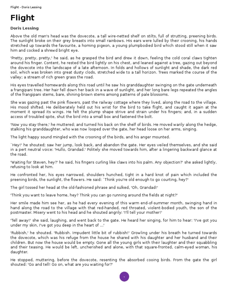 Flight - Doris Lessing | PDF | Nature