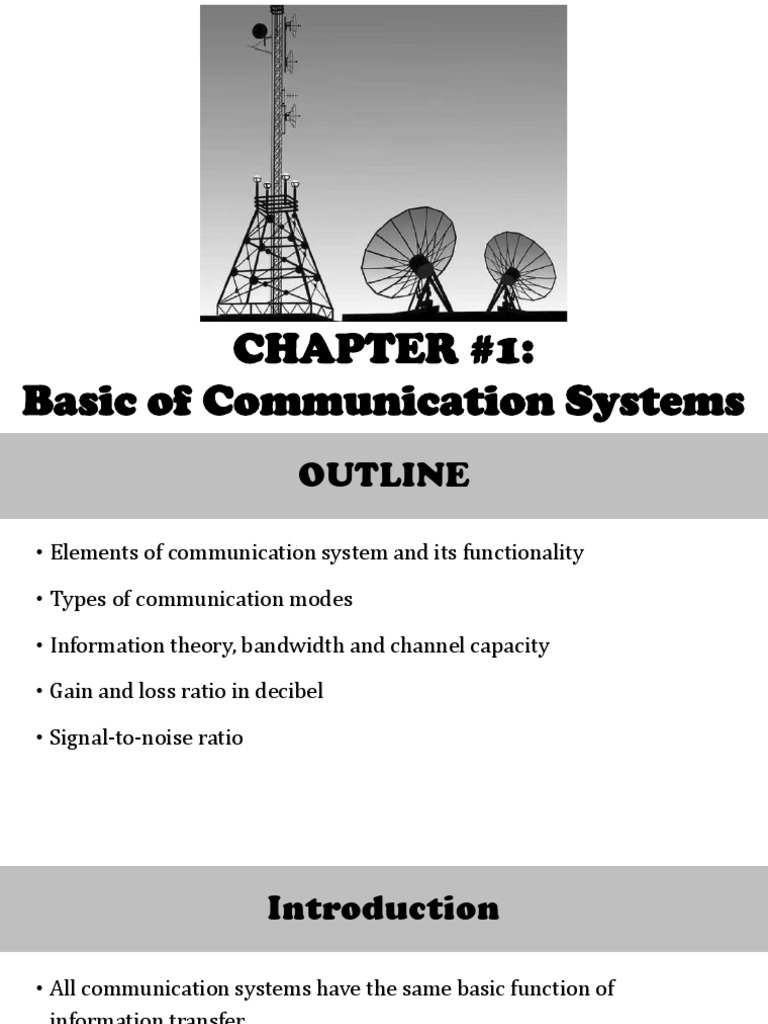 Chapter #1 - Basic of Communication System | PDF | Modulation ...