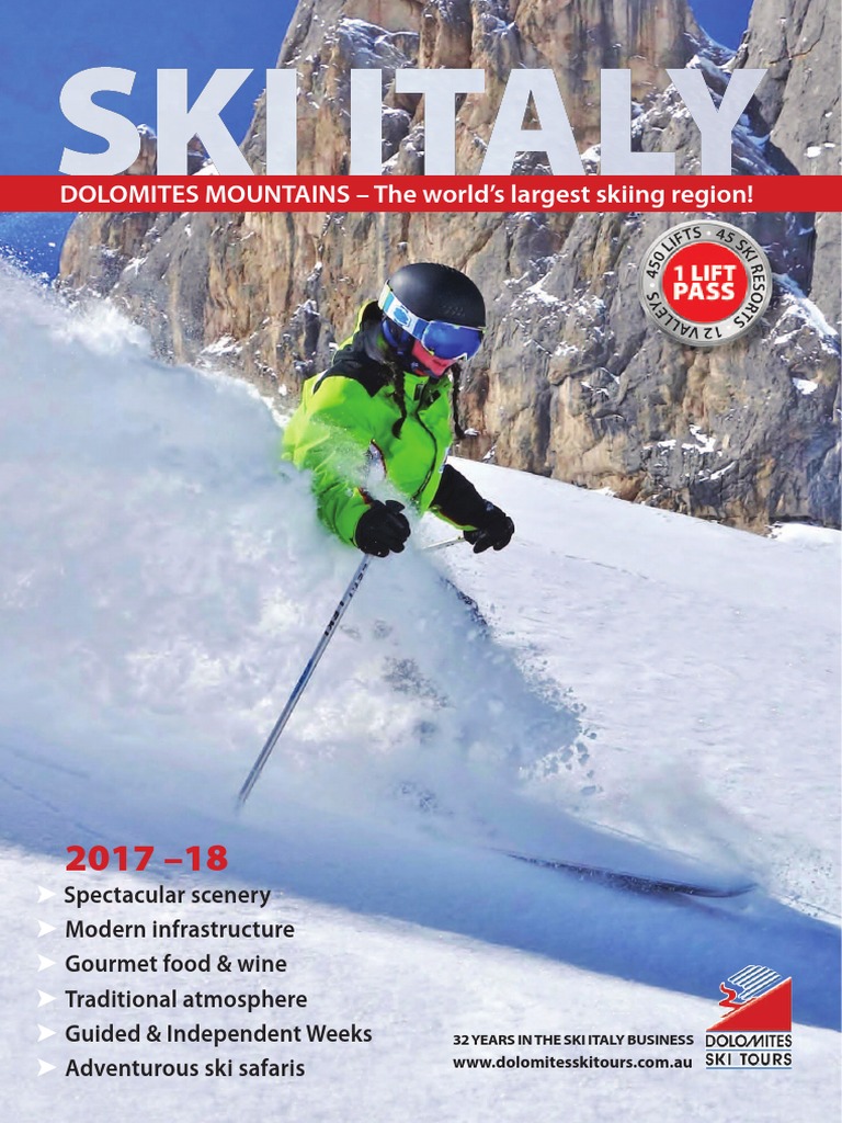 Dolomites Ski Tours Brochure 2018 | PDF | Bed And Breakfast | Resort