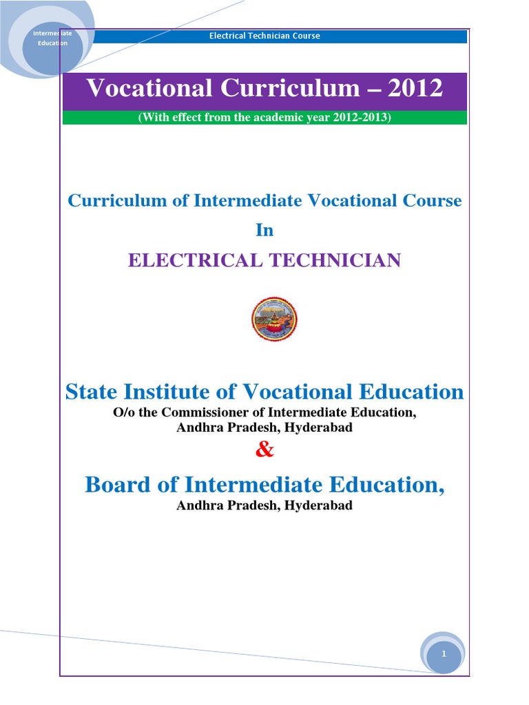 Objectives and Skill For Electrician Courser | PDF | Electromagnetic ...