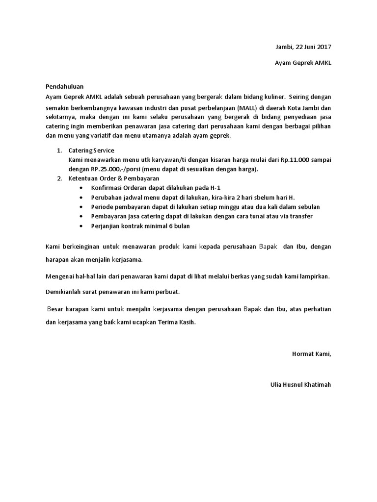 Proposal Penawaran | PDF