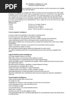 Multiple Intelligence Checklist PDF | PDF | Intelligence | Teaching ...