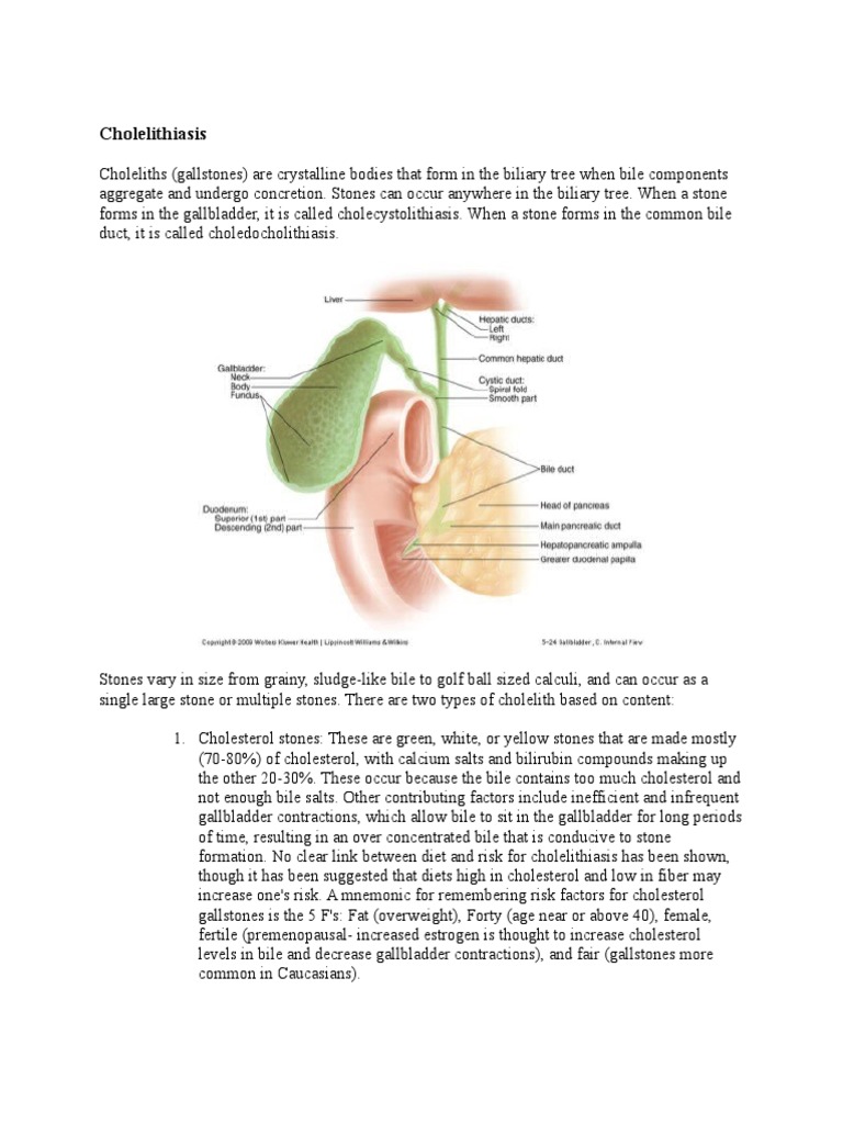 Cholelithiasis | PDF | Gallbladder | Bile