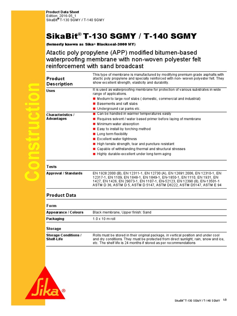 Sika Kimia SDN BHD - Pds - Sikabit t130 Mgmy - Sgmy | PDF | Safety ...