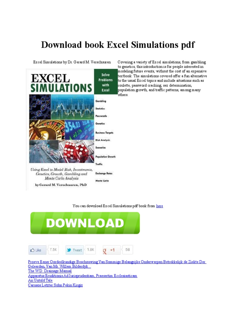Book Excel Simulations PDF | PDF