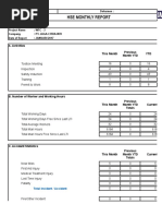 ARE HSE Weekly Report Format | PDF | Prevention | Safety