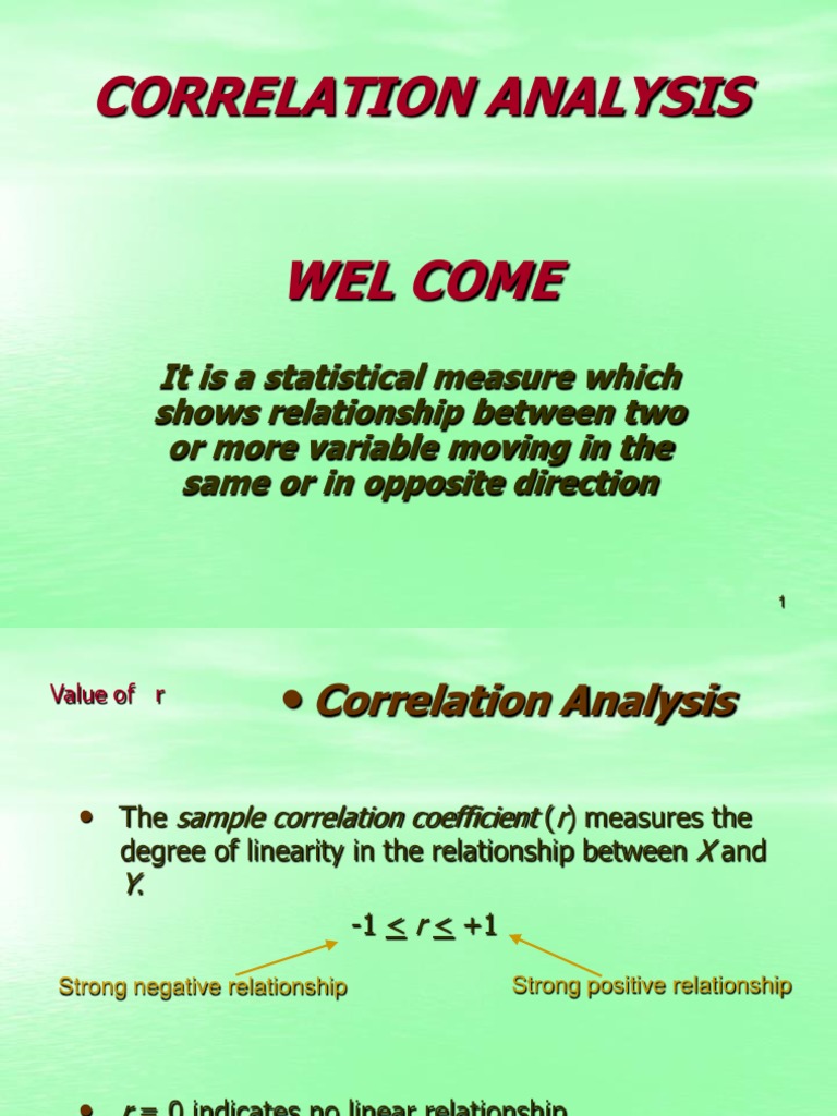 Correlation Analysis | PDF | Correlation And Dependence | Multivariate Statistics