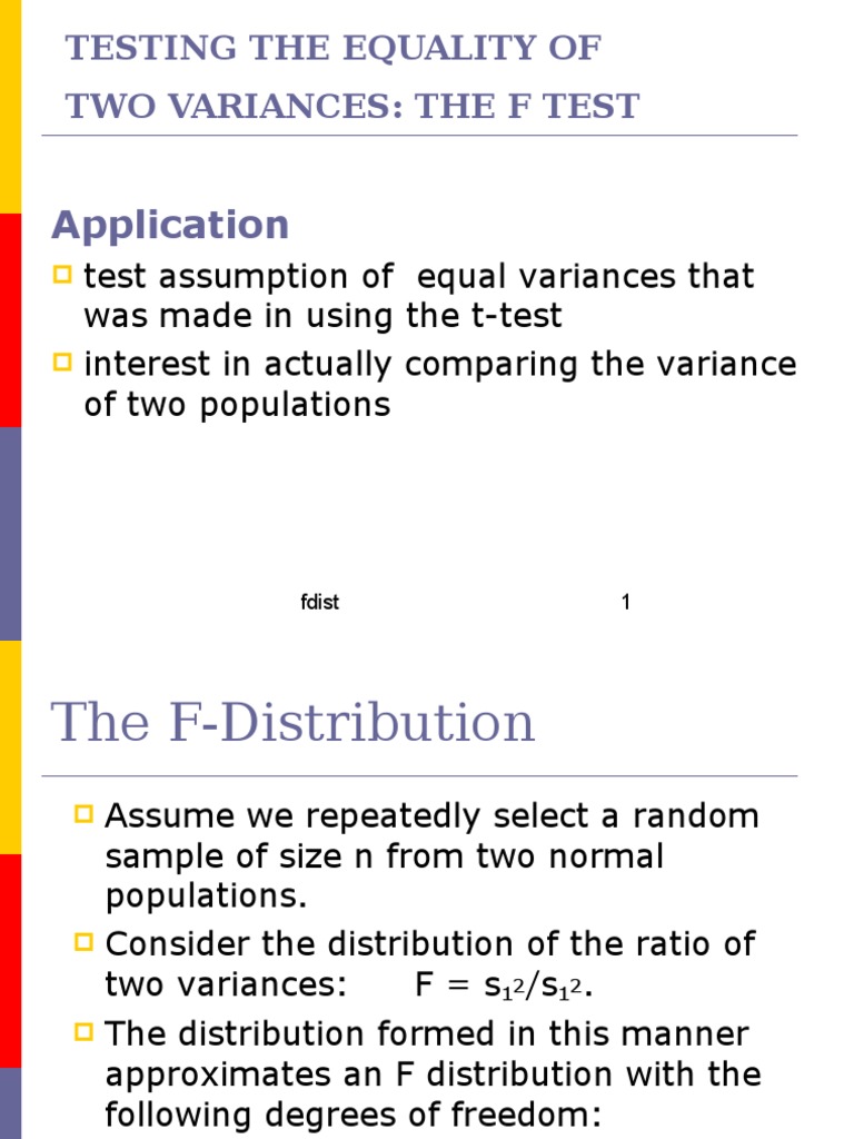F - Test | PDF | Student's T Test | Null Hypothesis