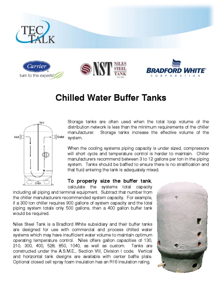 Chilled Water Buffer Tank Selection | PDF | Building Technology | Heat ...