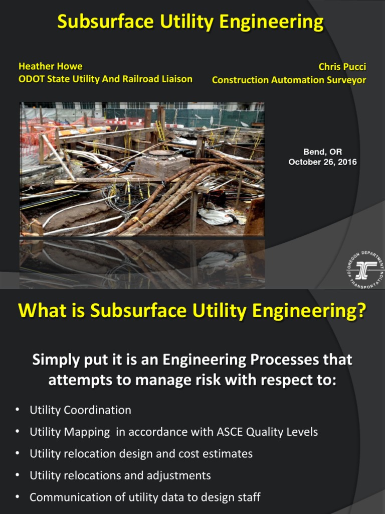 Subsurface Utility Engineering Pdf Engineering Science