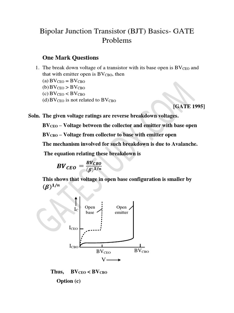 BJT Basics | PDF | Bipolar Junction Transistor | Transistor