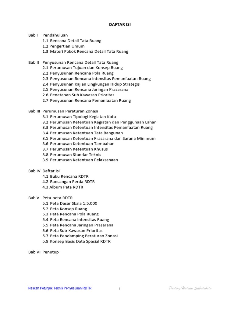 Draft Juknis RDTR Bab 4 PDF | PDF