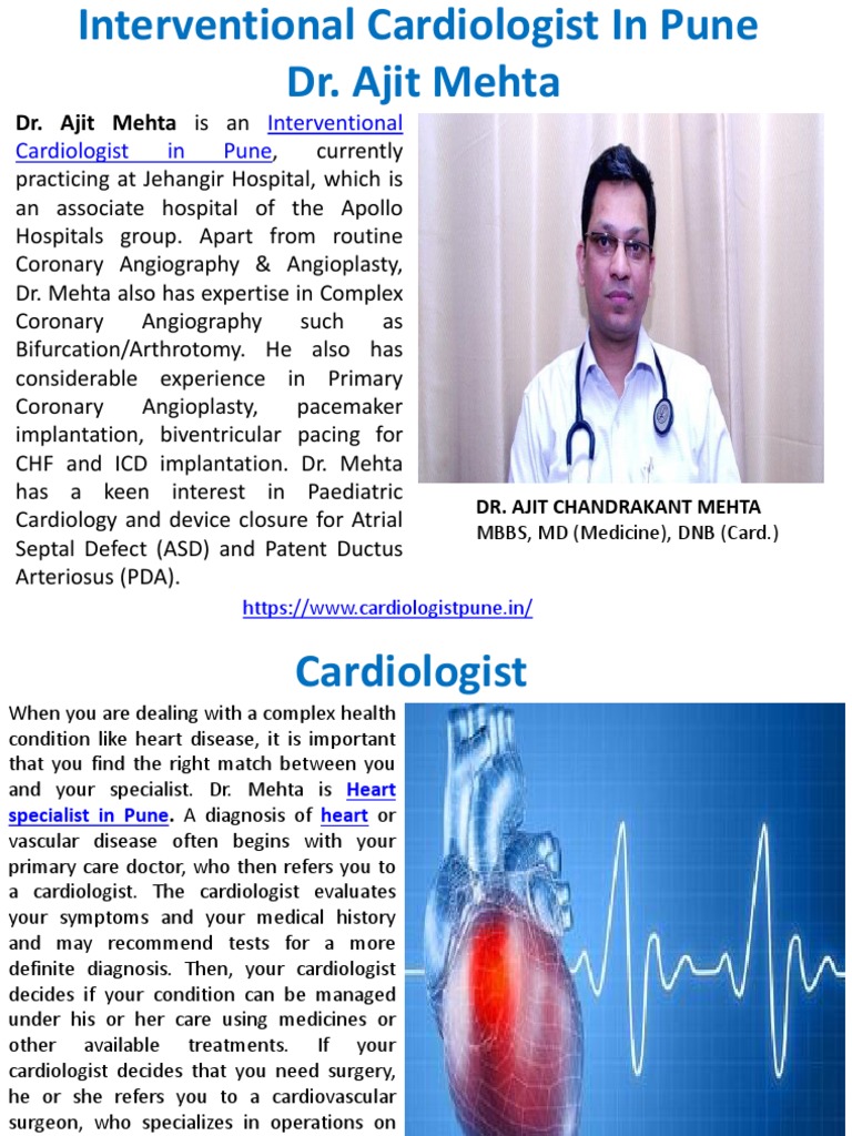 Dr. Ajit Mehta: Interventional Cardiologist | PDF | Cardiology ...